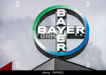 Bayer logo, German chemical and pharmaceutical company Stock Photo - Alamy