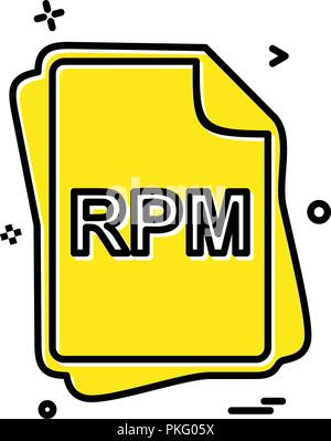 RPM file type icon design vector Stock Vector Image & Art - Alamy