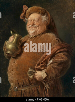 Grutzner Eduard Von - Falstaff with Wine Jug - German School - 19th ...