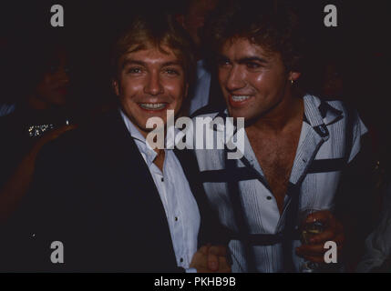 London UK LIBRARY George Michael David Cassidy at a party in the early ...