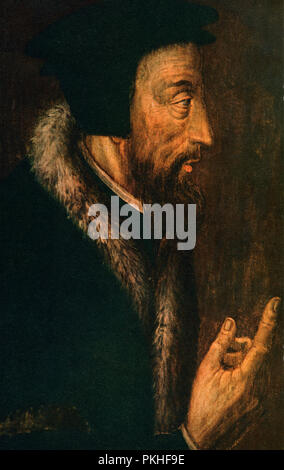 John Calvin, born Jehan Cauvin, 1509 – 1564. French theologian, pastor ...
