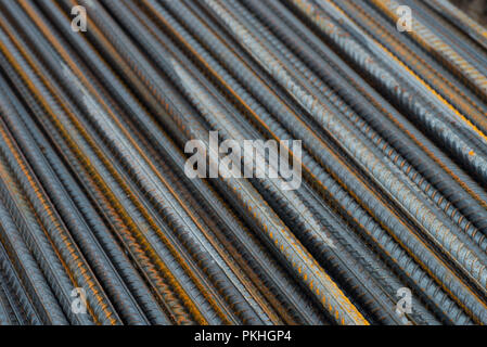 Rebar reinforcement bar stack, metal reinforcing rods Stock Photo - Alamy