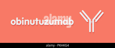 Obinutuzumab monoclonal antibody drug. Targets CD20 on B-cells and is ...