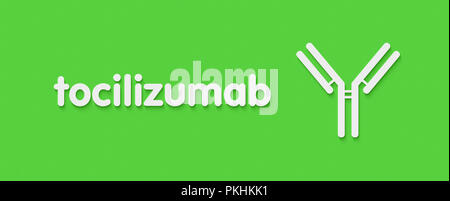 Tocilizumab humanized monoclonal antibody drug. Also known as atlizumab ...