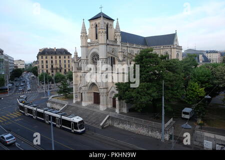 cablecar in geneva, switzerland Stock Photo - Alamy