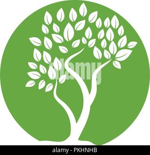 Green Tree leaf ecology nature element vector design Stock Vector Image ...