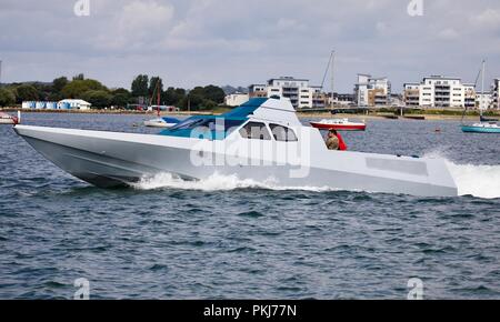Special Boat Service prototype stealth boat in Poole Harbour Stock ...