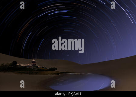 Gansu province Dunhuang Mingsha Crescent Spring,China Stock Photo - Alamy