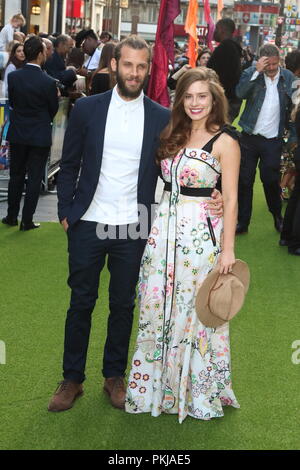 Rachel Shenton and Chris Overton attending the Mary Poppins Returns ...