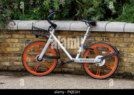 Mobike dockless bike in London, England United Kingdom UK Stock Photo ...