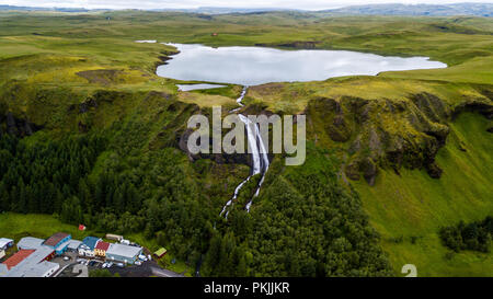 Systrafoss Waterfall, Lake Systravatn, Kirkjubæjarklaustur, Iceland ...