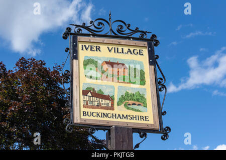 Iver village sign, High Street, Iver, Buckinghamshire, England, United ...