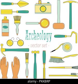 Set of science and laboratory vector illustrations in linear style ...