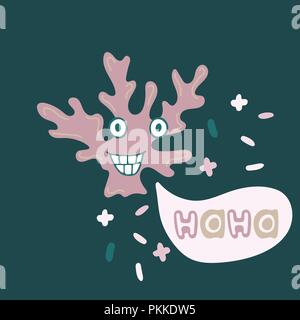 Lovely illustration of an amusing coral. It is intended for cards ...