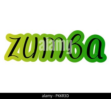 Zumba letter lettering calligraphy dance vector brush Stock Vector ...
