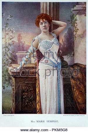 Marie Tempest - portrait of the English singer and actress with her ...