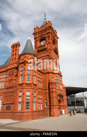 The old Bute Docks company building in Cardiff bay, Wales, UK Stock ...