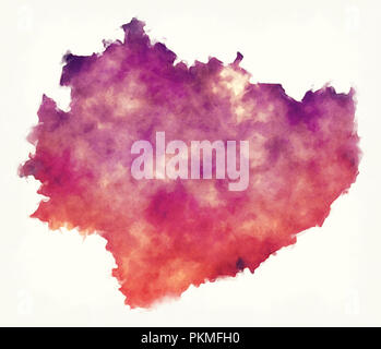 a red watercolor cross illustration in white back Stock Photo - Alamy