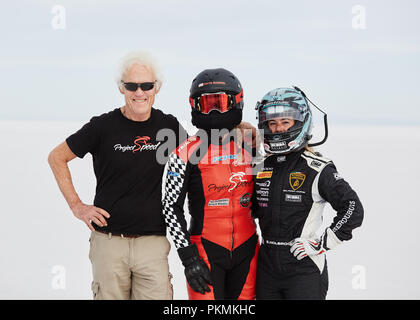 Bonneville, Utah, USA. 12th Sep, 2018. Denise Korenek attempts to break ...