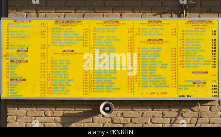 Chinese Restaurant drive thru menu sign (take away Stock Photo - Alamy