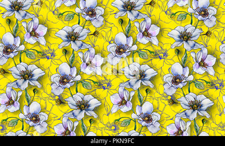 Seamless white on color interior wall tile style surface pattern design ...