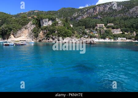 Corfu coast in the Ionian Sea, Greece, Europe Stock Photo - Alamy