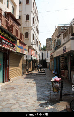 Typical street at the souk in Al-Balad, Jeddah, Saudi Arabia Stock ...
