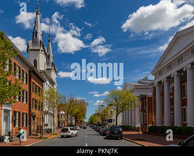 Frederick, MD, USA - April 26, 2015: Historic Downtown Frederick ...