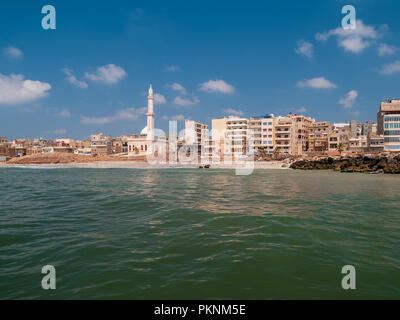 The harbor of Tartus, Syria. Tartus the second largest port city ...