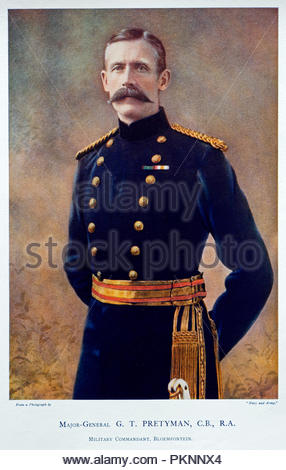 In this photograph, Major General George Bell, Jr. is saying goodbye to ...