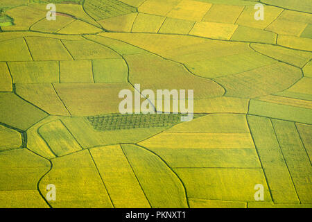 Panoramic view of Bac Son in the sunset at the valley from the top of ...