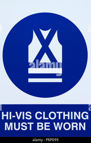 Health and safety worker with hi vis visibility yellow jacket on Stock ...