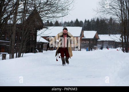 Traditional winter costume of peasant medieval age in russia Stock ...