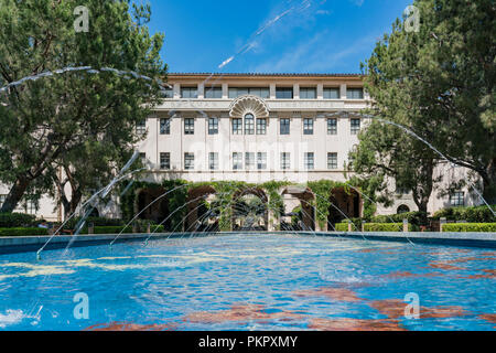 Los Angeles, JUL 21: Exterior view of a beautiful building in Caltech ...
