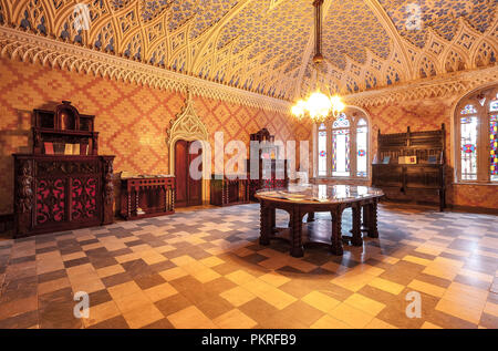 Italy Piedmont Busca Castello del Roccolo and park - The lake Stock ...