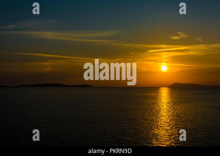 Loggas beach (Peroulades beach, Sunset beach) Corfu Island, Greece ...