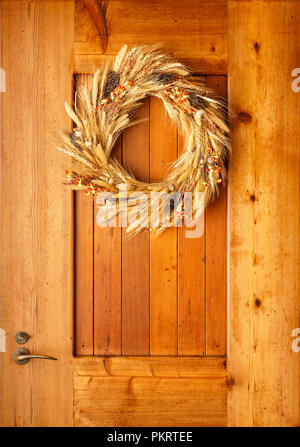 The decorations on a natural wreath with dried flowers Stock Photo - Alamy