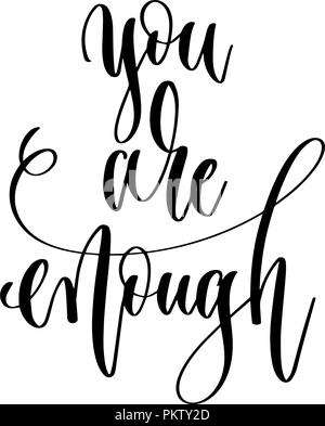 Vector Illustration. Handwritten Lettering of Enough Is Enough ...