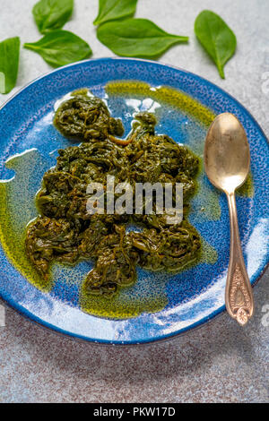 Pkaila or Bkeila Long-Cooked Spinach Stock Photo - Alamy