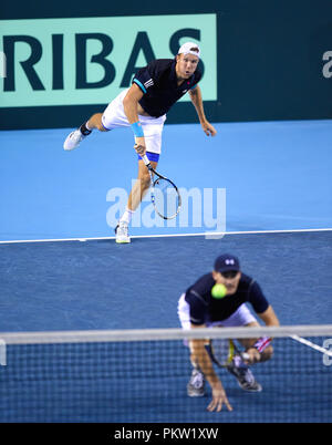 Great Britain's Dominic Inglot in action during his double's match with ...