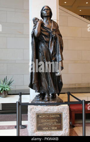 Sacagawea statue in North Dakota commemorating the Lewis and Clark ...