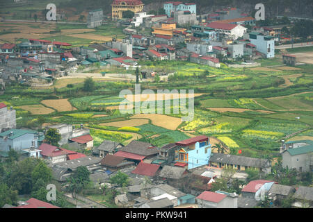 Tam Son town, Quan Ba, Ha Giang, Vietnam. Quan Ba is a rural district ...