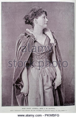 Mary Ansell portrait, 1861 - 1945, actress and wife of author J. M ...
