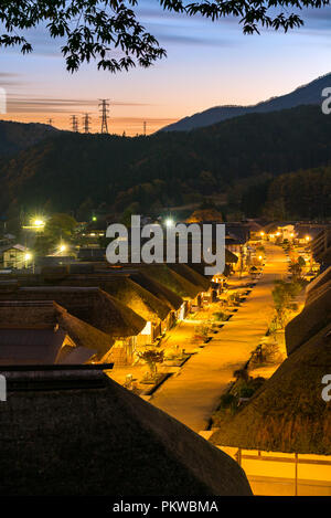 Ouchujuku Village sunset Fukushima Japan Stock Photo - Alamy