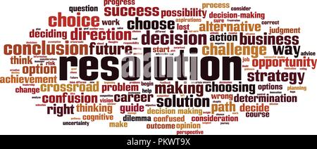 Resolution word cloud concept. Vector illustration Stock Vector Image ...