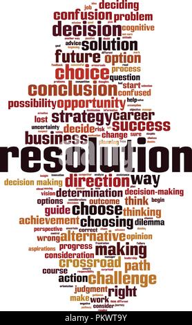 Resolution word cloud concept. Vector illustration Stock Vector Image ...