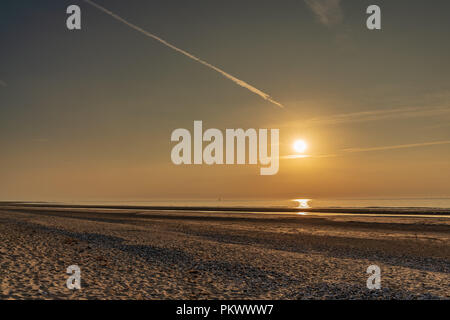 Prestatyn,Uk Sunset on Prestatyn Beach credit Ian Fairbrother/Alamy ...