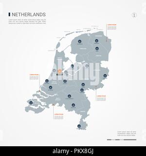 Netherlands map. Borders of the Netherlands for your infographic ...