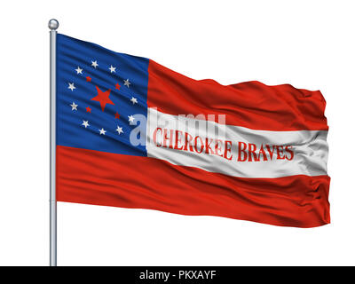 Cherokee Braves Indian Flag, Isolated On White Background, 3D Rendering ...