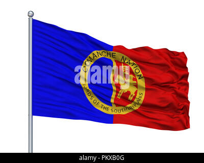 Comanche Nation Indian Flag, Isolated On White Background, 3D Rendering ...